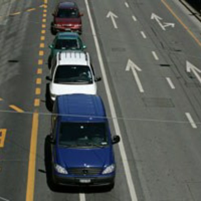 Motorrad und Auto — Stadt Bern